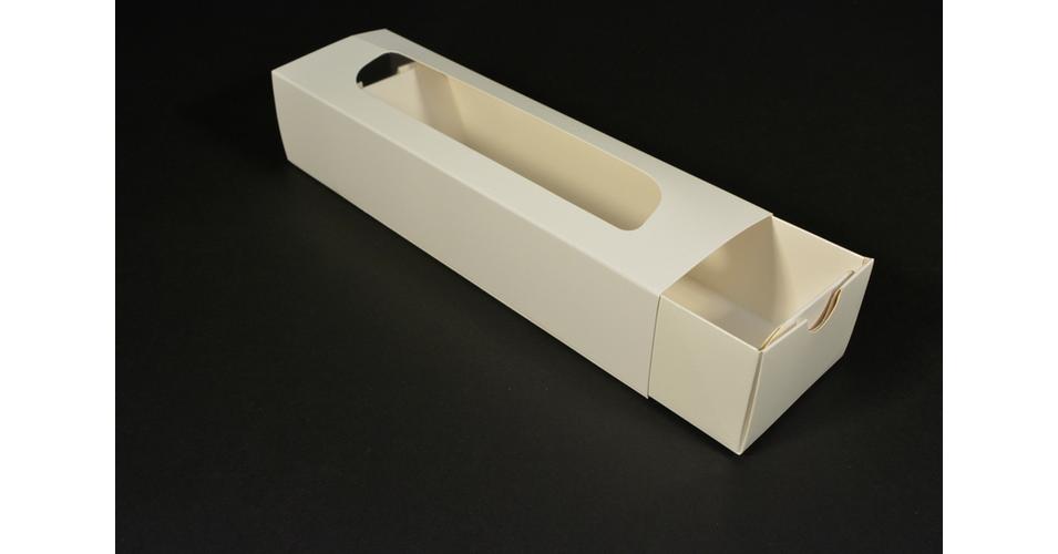 Bejgli doboz süteményes doboz aprósüteményes doboz ablakos fiókos 27x8 cm